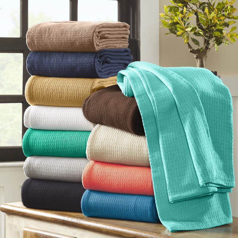 Ebern Designs Lococo Waffle Weave Honeycomb Knit Soft Textured All